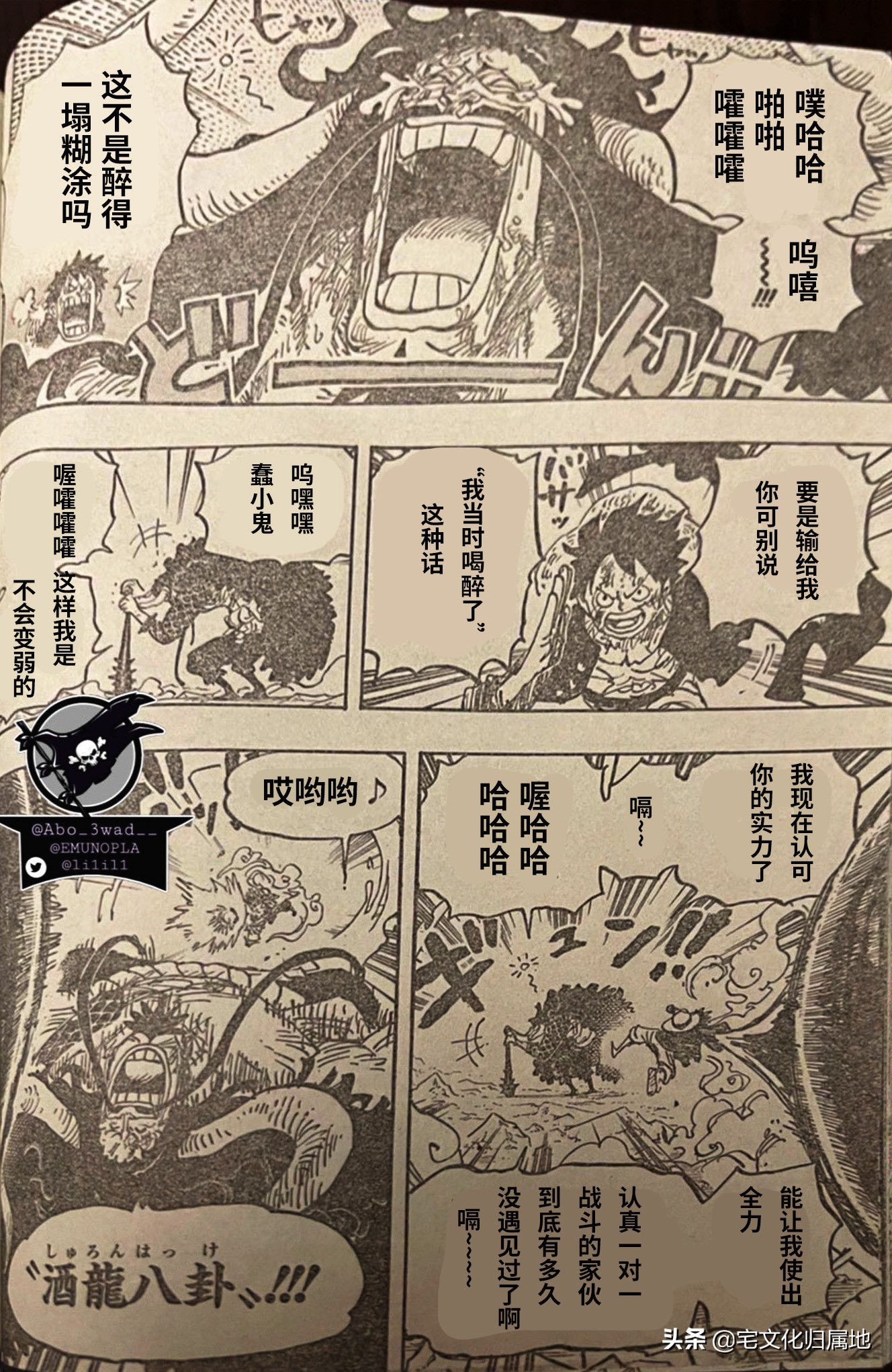 One Piece Chapter 1037 "Personal Sinicization" Kaido's Drunken Fist ...