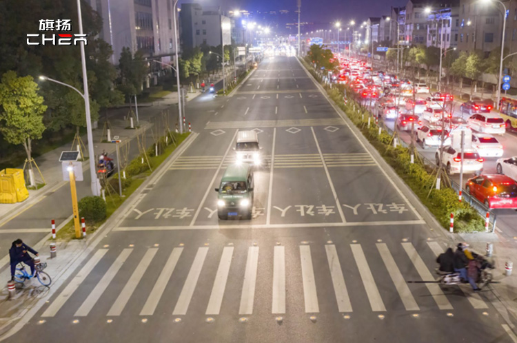 Smart zebra crossing reminds passing vehicles to give way to ...