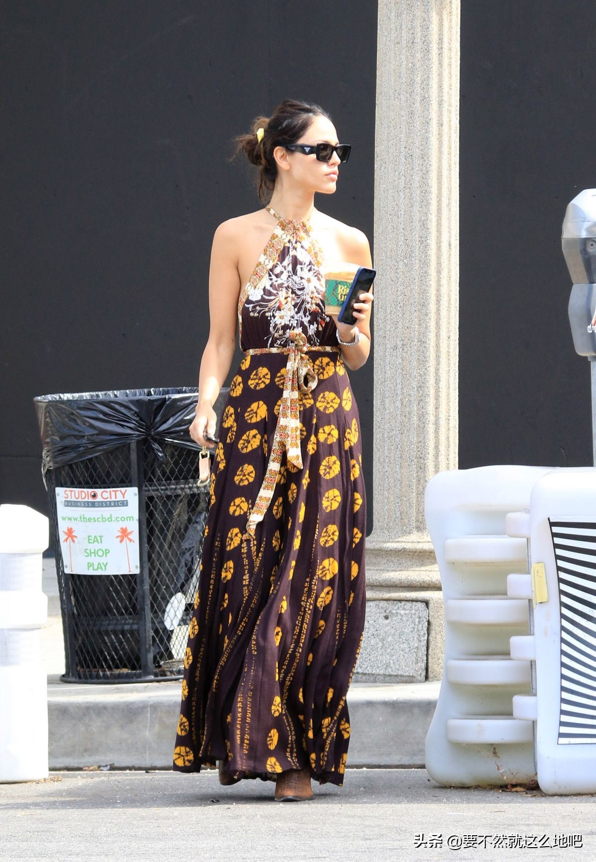 Aisha Gonzalez, street style photo with off-shoulder dress, strong aura ...