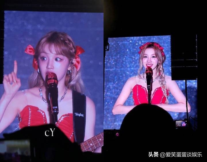 Song Yuqi's stunning red dress braids at the concert - iNEWS