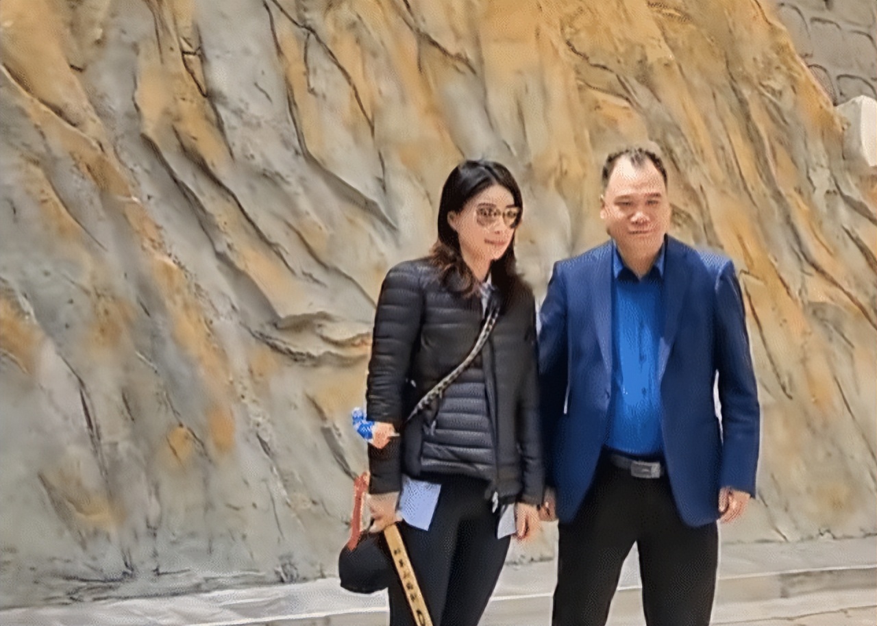 Guo Jingjing traveled to Mount Huashan in black down, and was presented ...