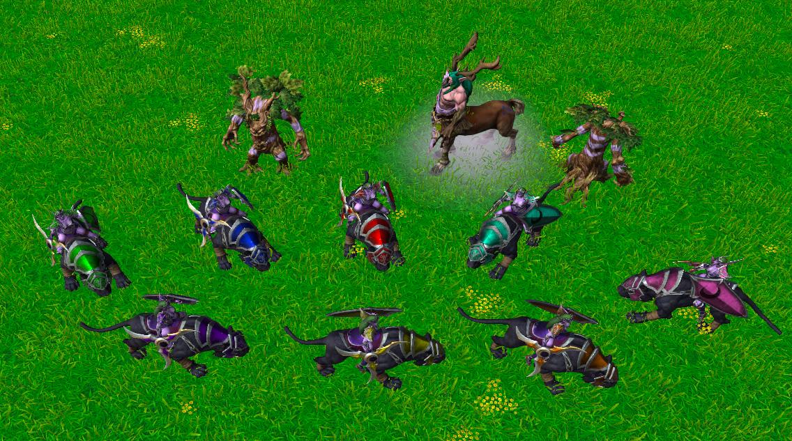Warcraft 3: Night Elf 4 native heroes, a list of usage with double BR ...