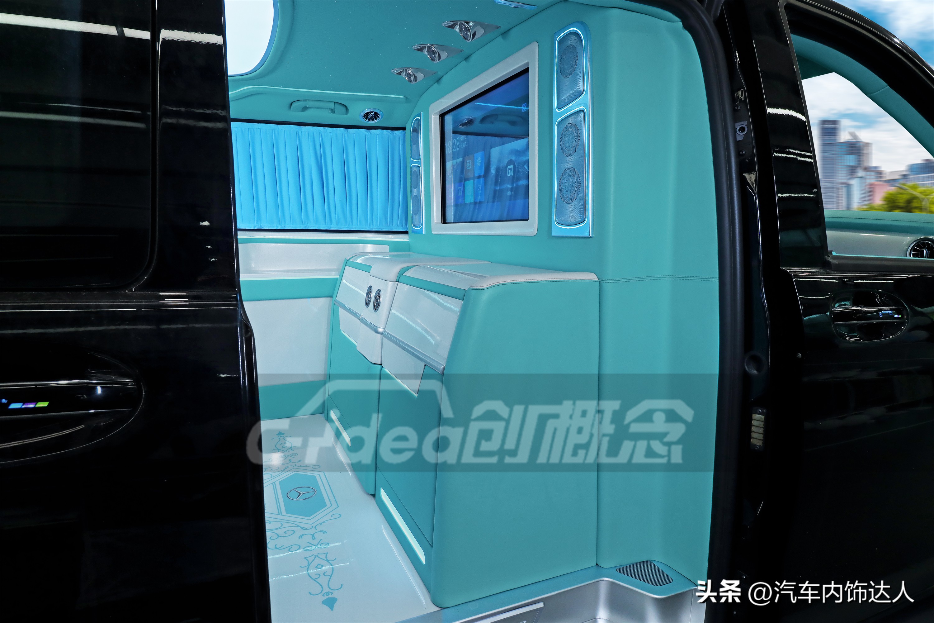 Mercedes-Benz Vito custom Tiffany blue full partition interior, enjoy a ...