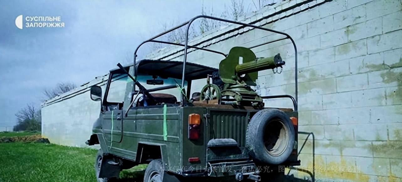 The Ukrainian Cossacks arrived at the battlefield and drove an old jeep ...