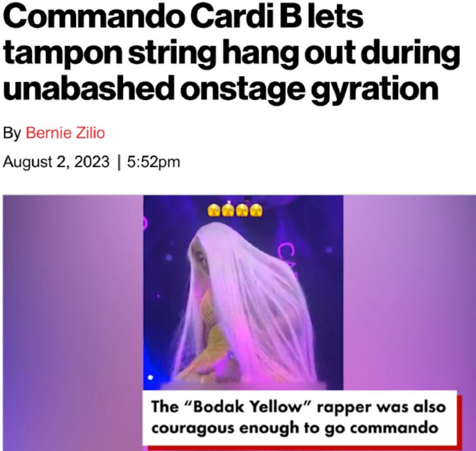 Didn't see it! Famous American actress Cardi B performed without ...