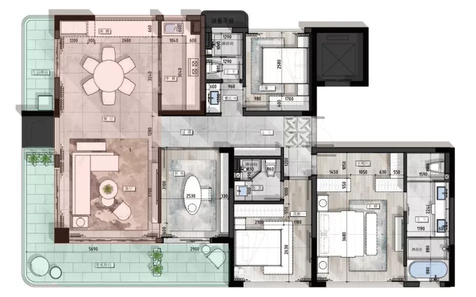 Learn about nine quite stylish 185 square meter apartment types - iNEWS