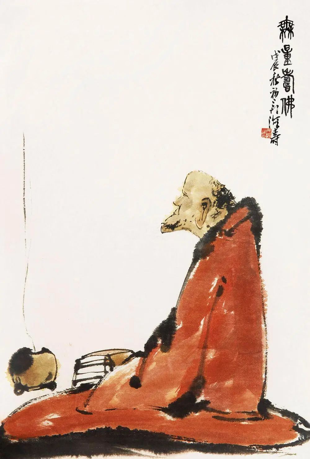 Pan Tianshou painting Buddha, full of Zen - iNEWS