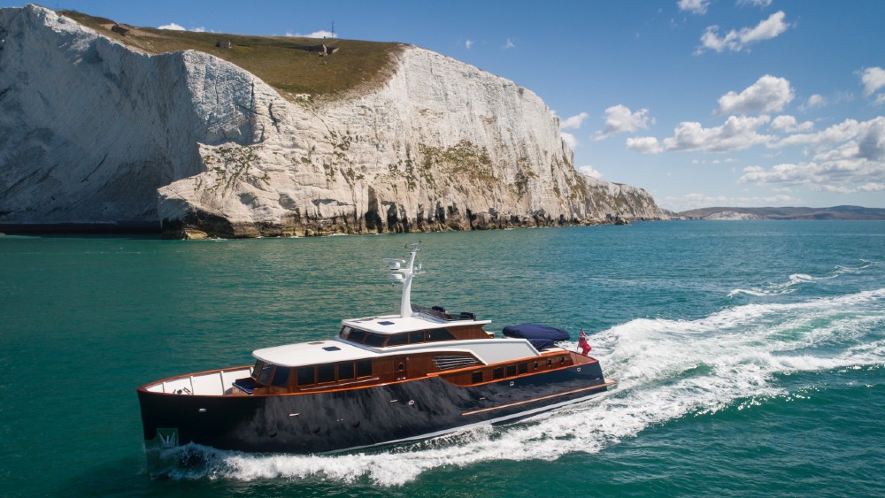 This 70-foot-long classic "Gentleman Yacht" is full of high-tech wooden ...