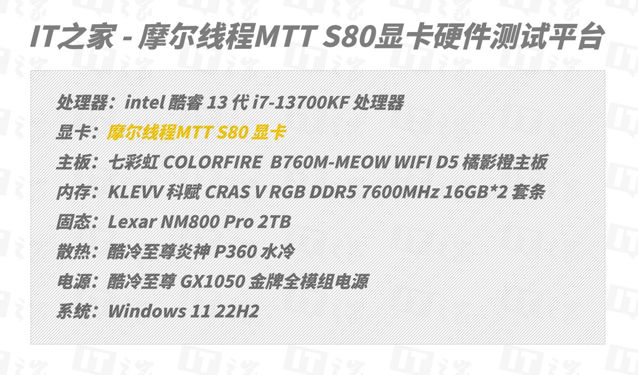 "IT Home Review Room" Moore Thread MTT S80 Three Tests: One of the ...
