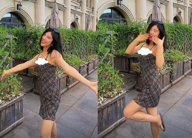 34-year-old Zhao Yihuan dances on the street, lifts her hair to sculpt ...