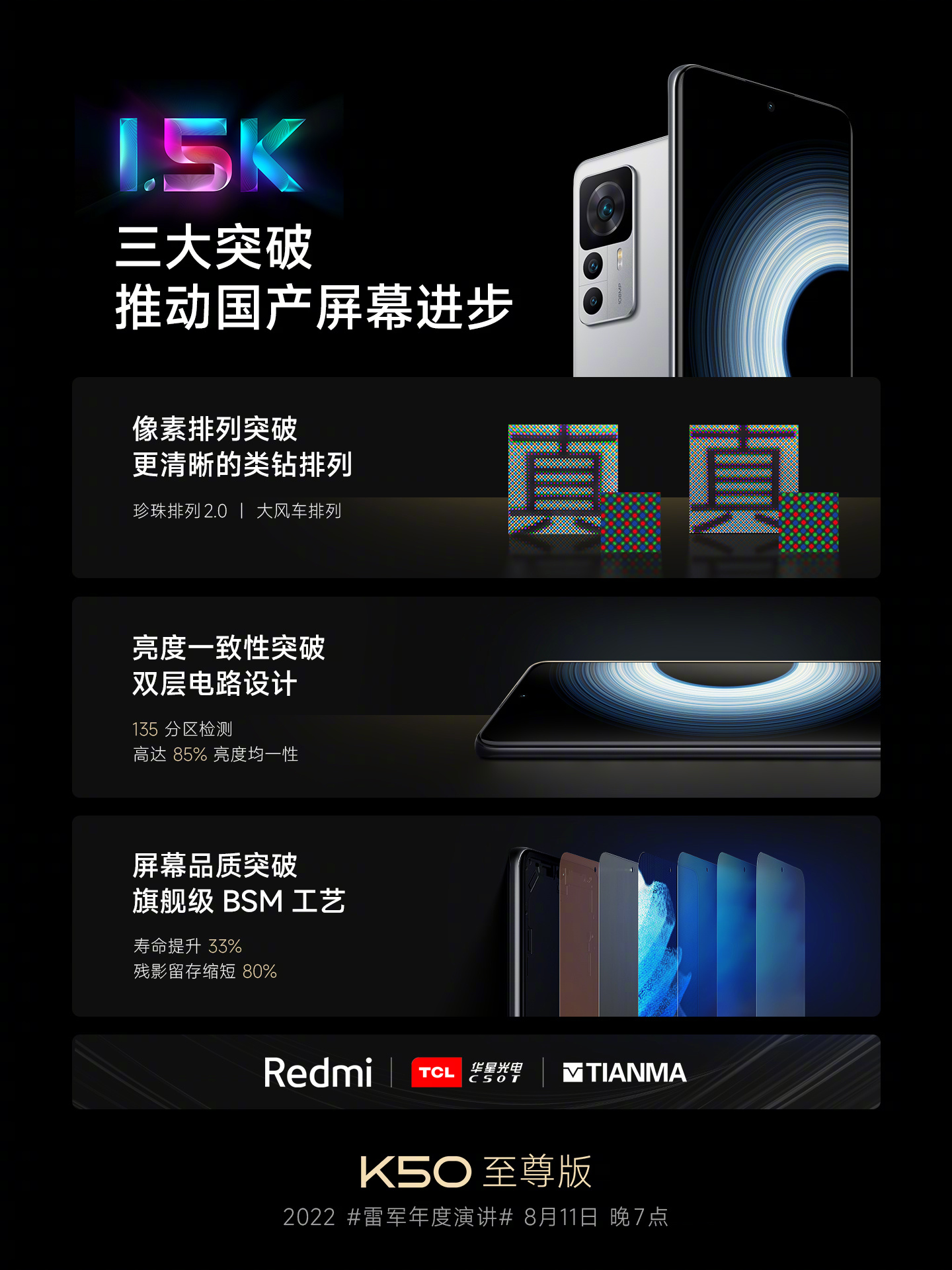 In order to balance high picture quality and low power consumption!Redmi K50 Extreme Edition ...