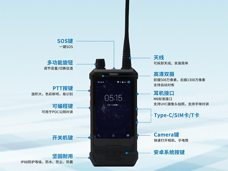 DMR explosion-proof mobile phone + digital-analog public network ...