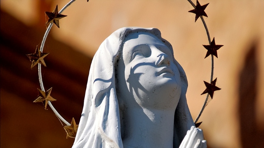Renaissance Artistic Representation of the Virgin Mary on a Historical ...