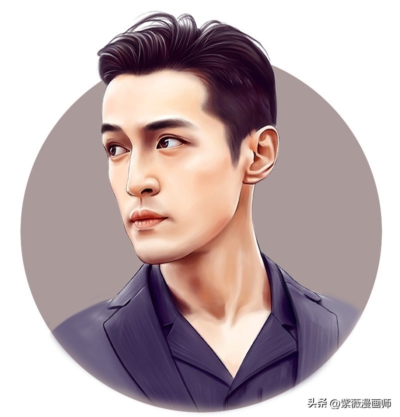 Change your WeChat avatar: a man's hand-painted realistic avatar ...