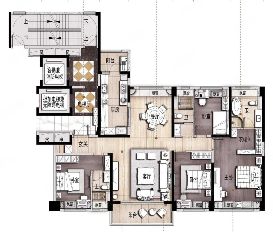 One-step ideal residence, 197 square meters apartment type appreciation ...