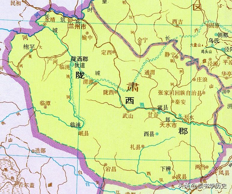Through the map, understand the historical changes of Tianshui City ...