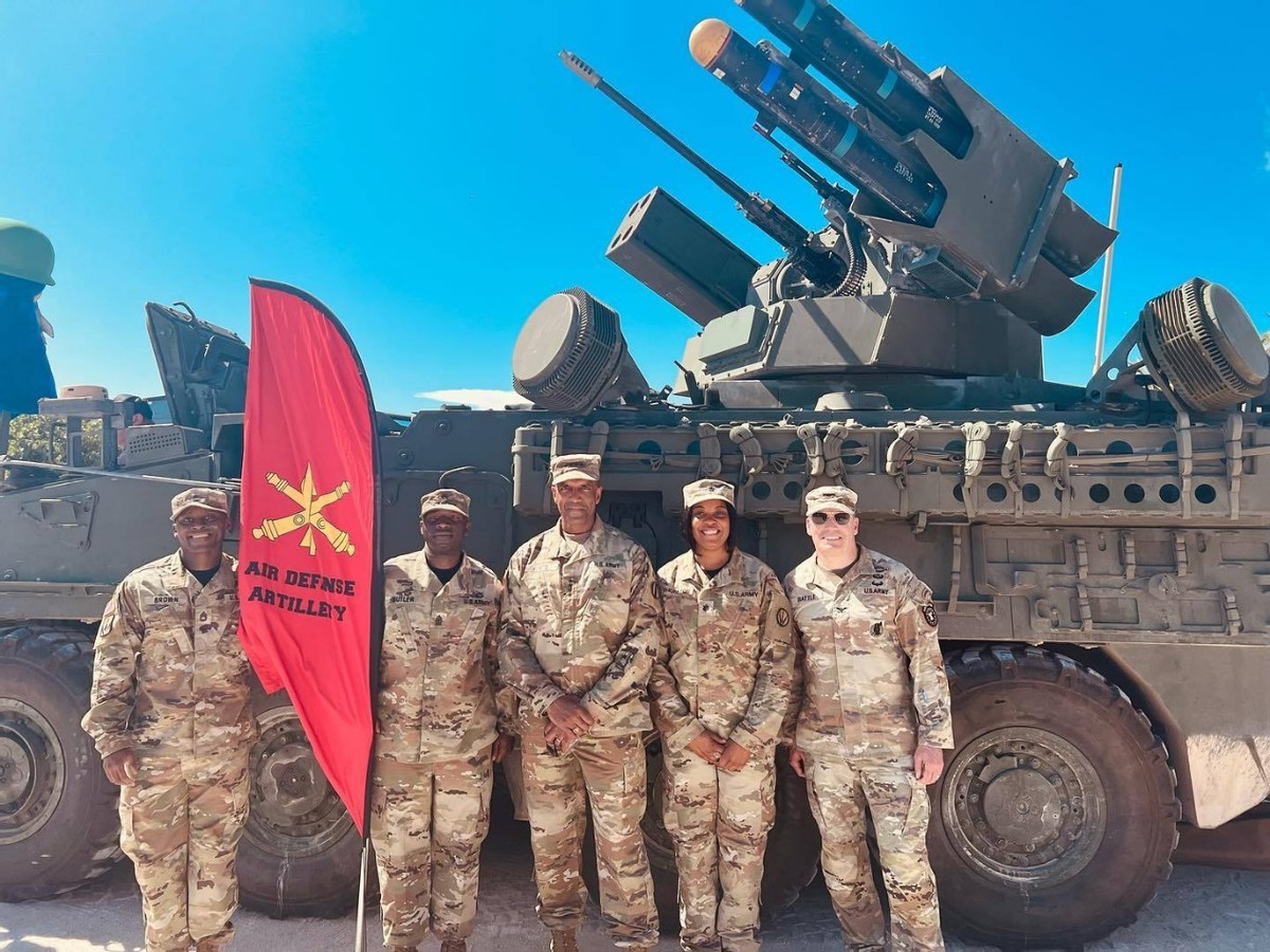 The U.S. Army's hard-packed anti-aircraft vehicle, with 4 weapons and 4 ...