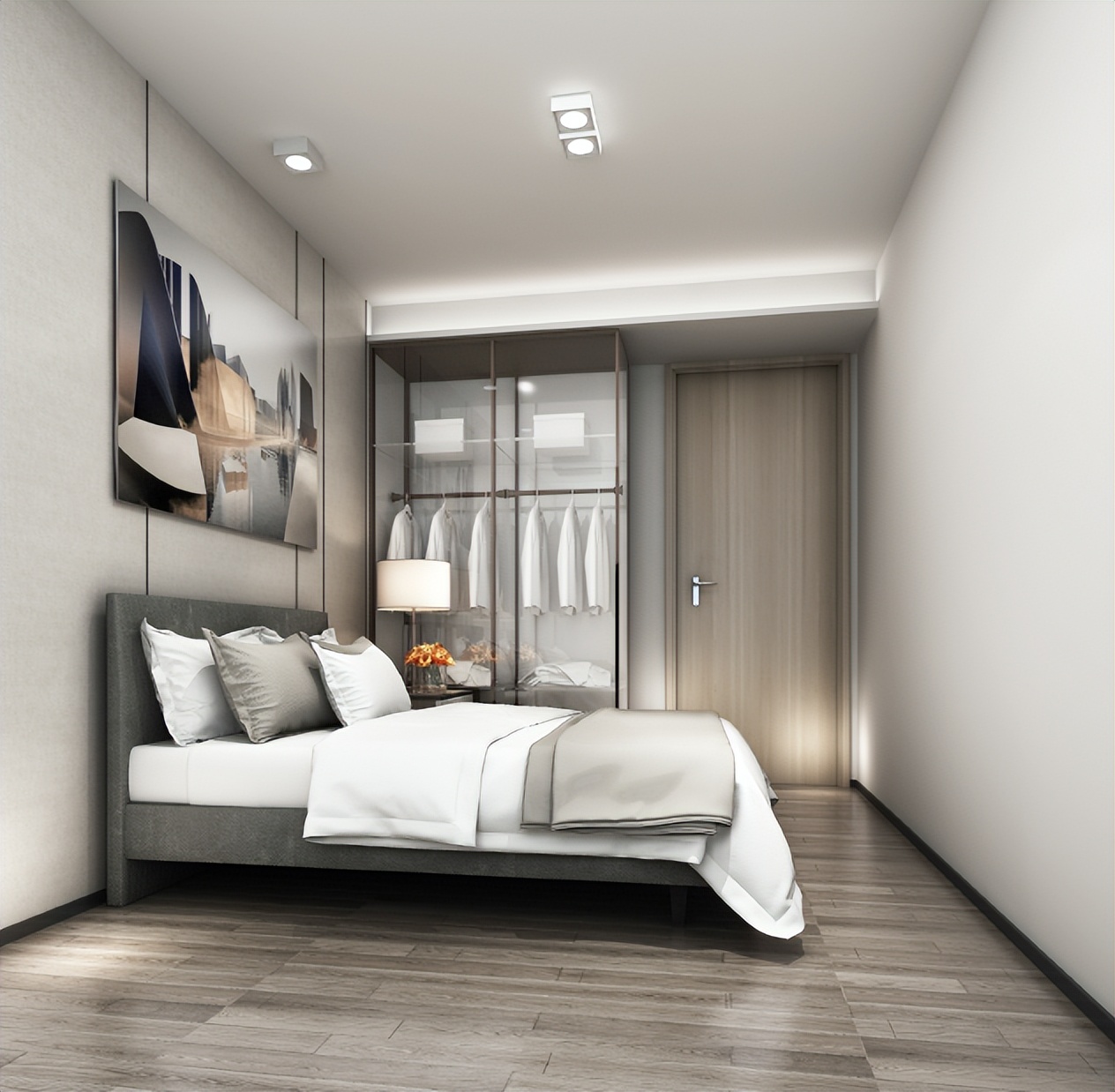 20㎡ modern minimalist style model room, full of high-end sense of the ...