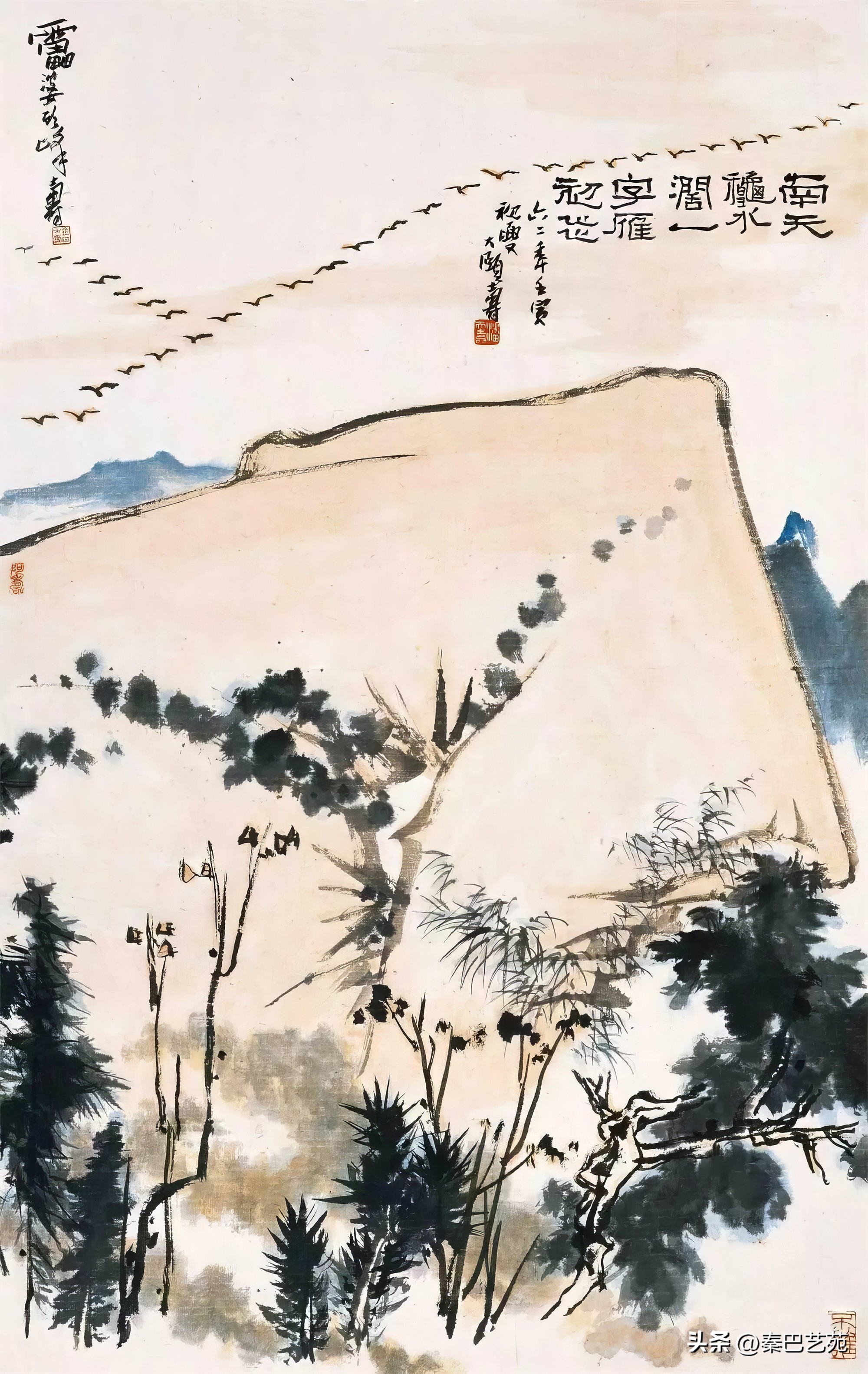 Works of Pan Tianshou, one of the four great painters at the beginning ...