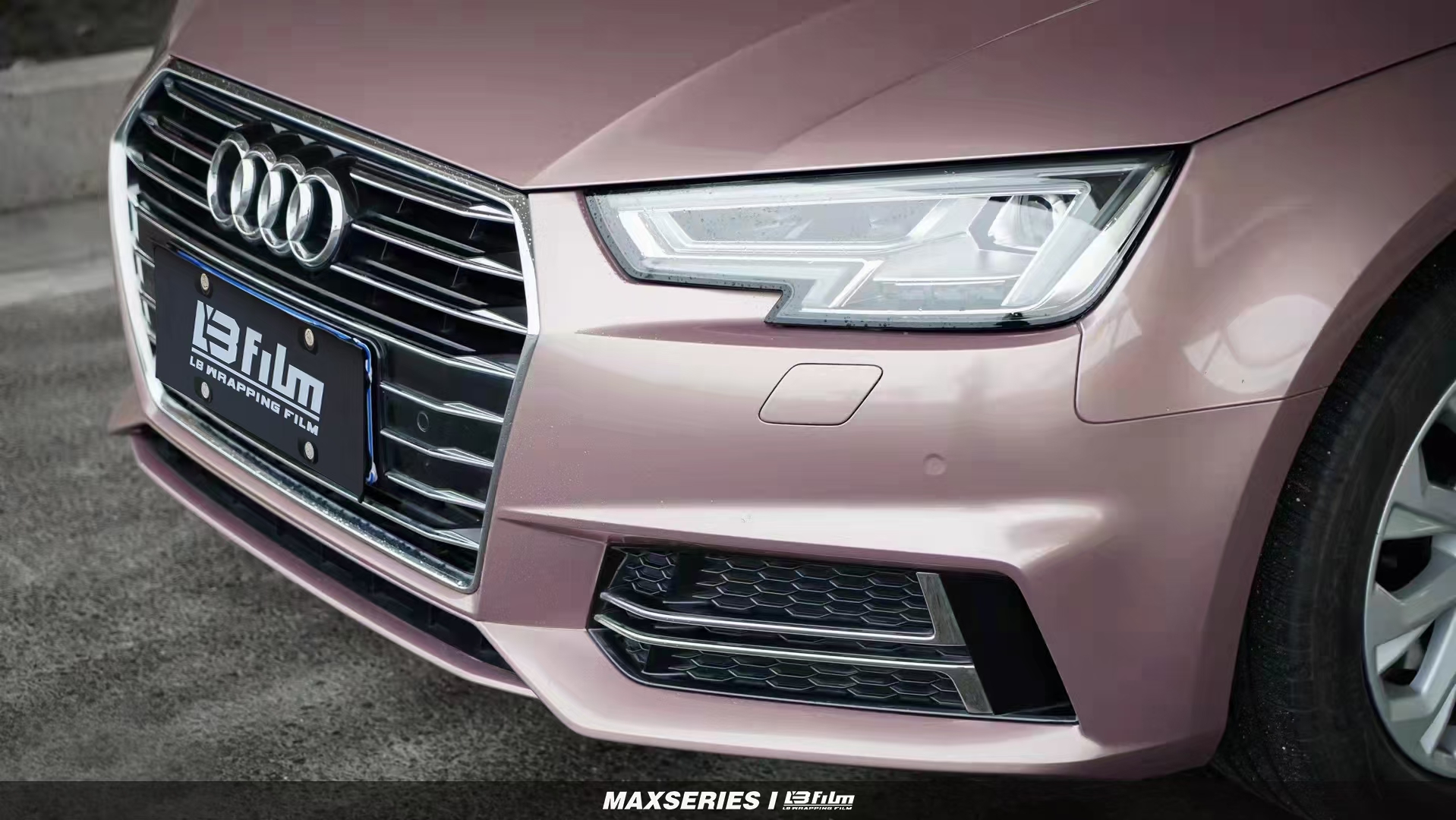 Audi A4L -LBFILM color change film original paint iceberry powder - iNEWS