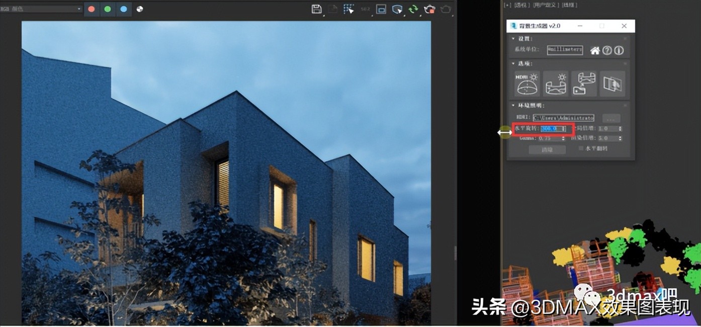 3dmax background generation, easy to achieve the desired background ...