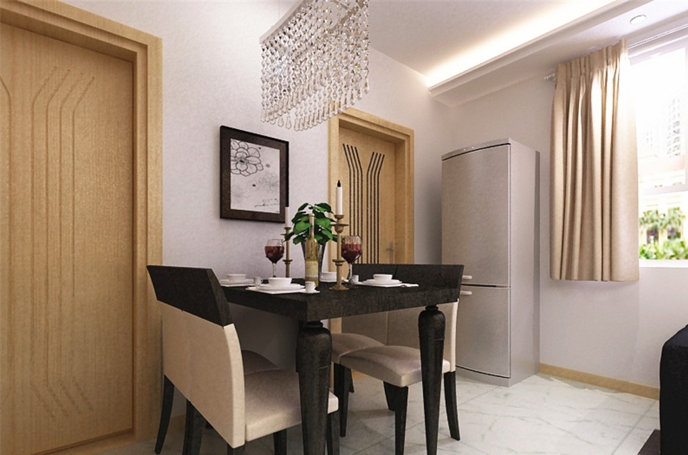 The 84-square-meter modern and simple two-bedroom bedroom complements ...