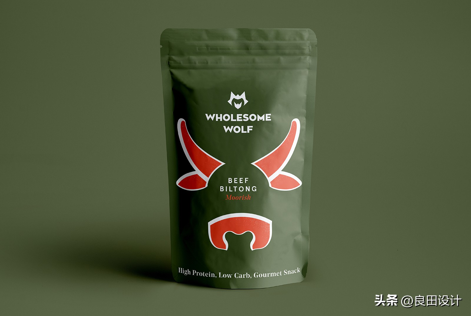 British snack brand Wholesome Wolf jerky food packaging design - iNEWS