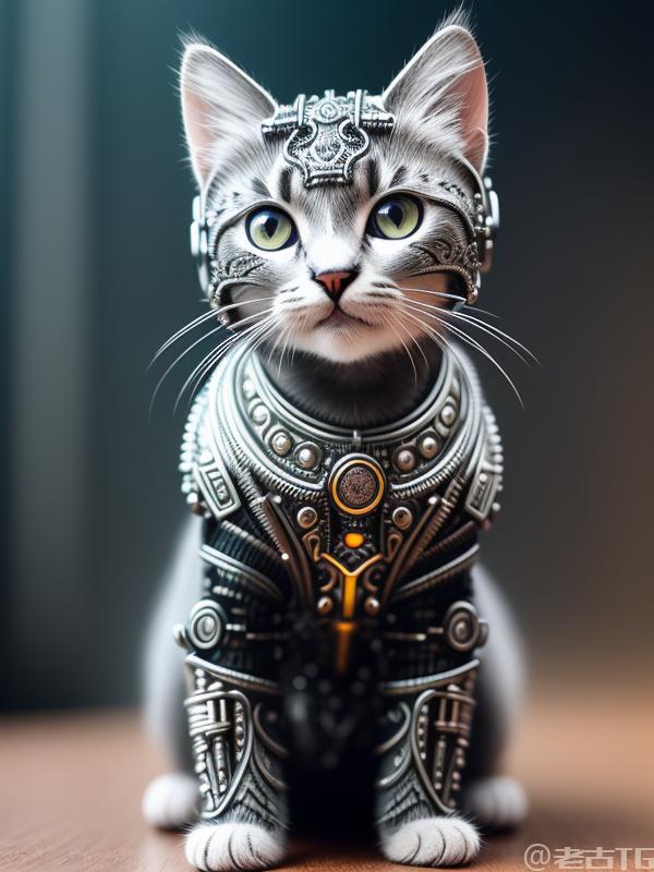 Artificial intelligence painting No. 9 uses AI to generate cute metal ...