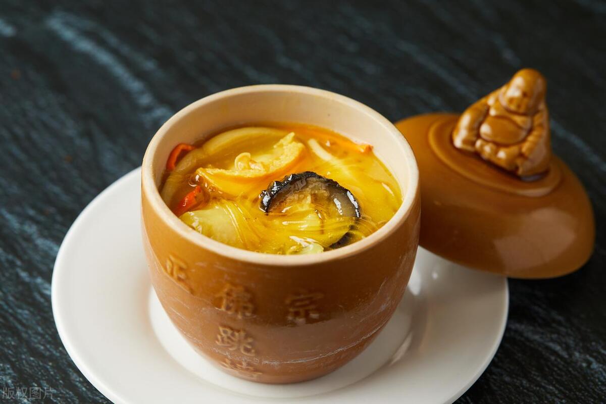 Fujian cuisine "Buddha jumps over the wall" method, skin glutinous meat ...