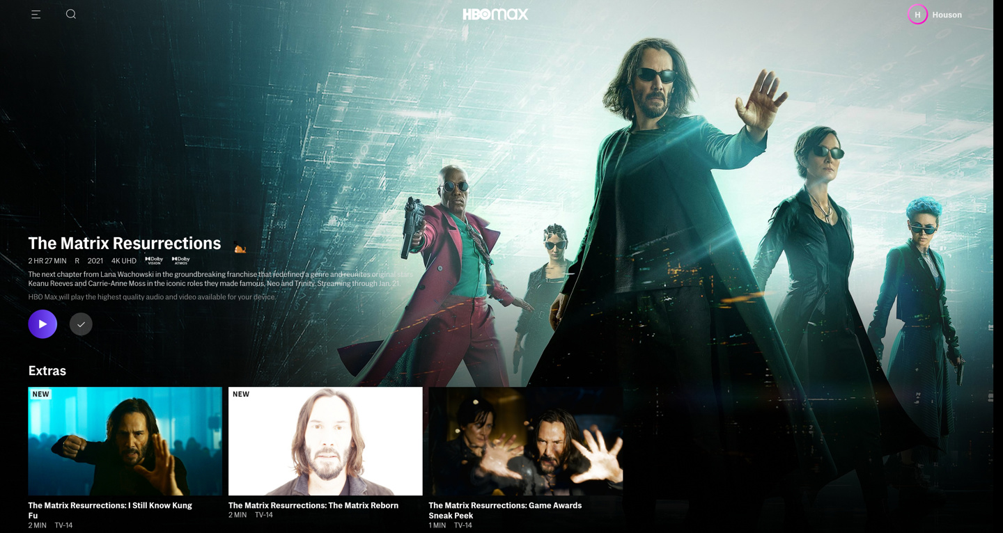 "The Matrix 4: Matrix Restart" is now available on HBO MAX, IMDB scored ...