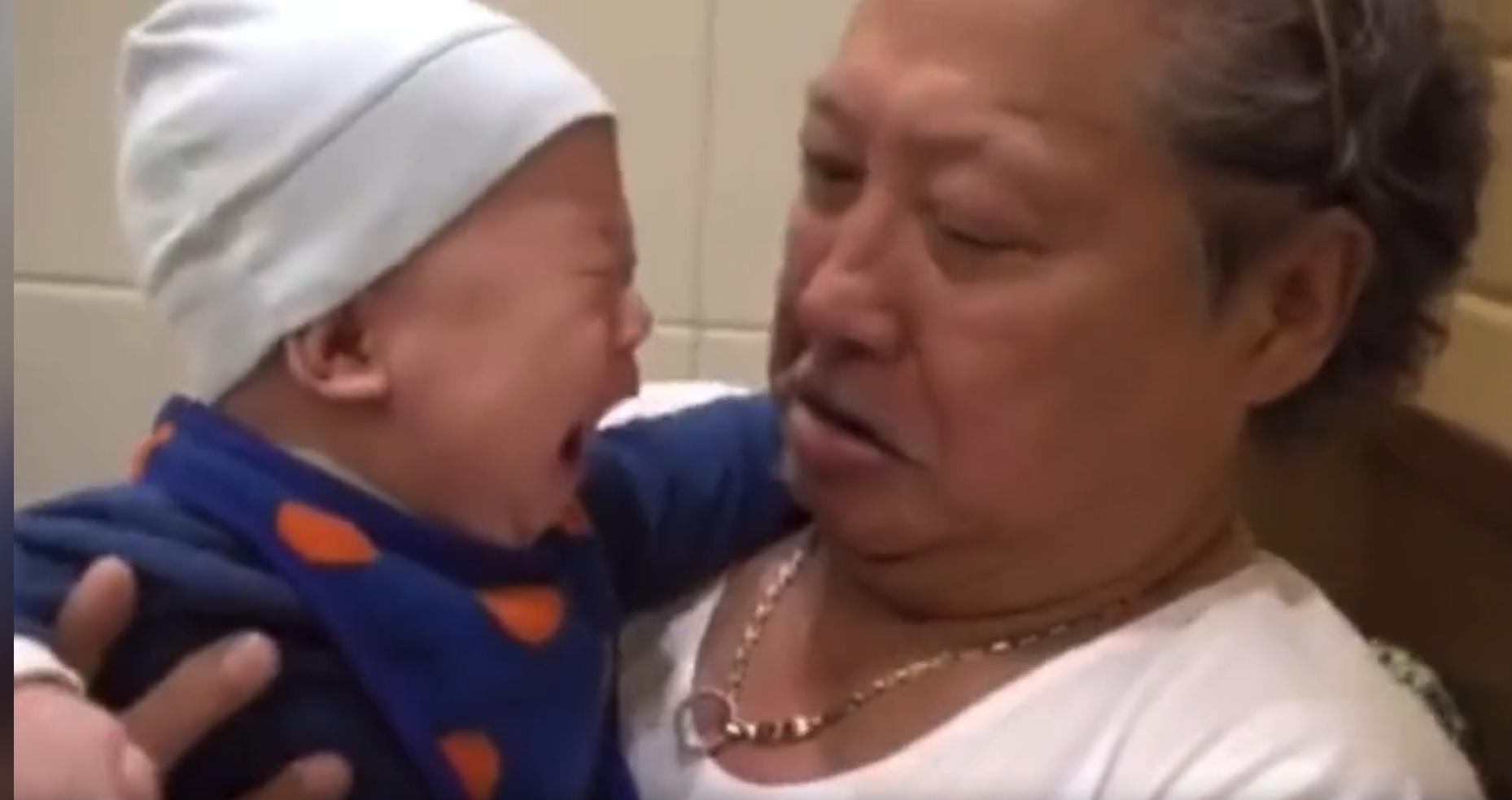 70-year-old Sammo Hung hugged his grandson and kissed him fiercely. The ...