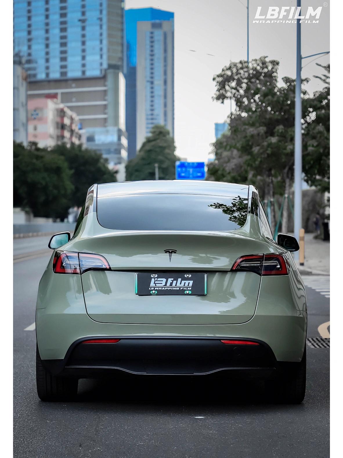 Tesla LB color changing film brand's high-gloss armor green, super ...