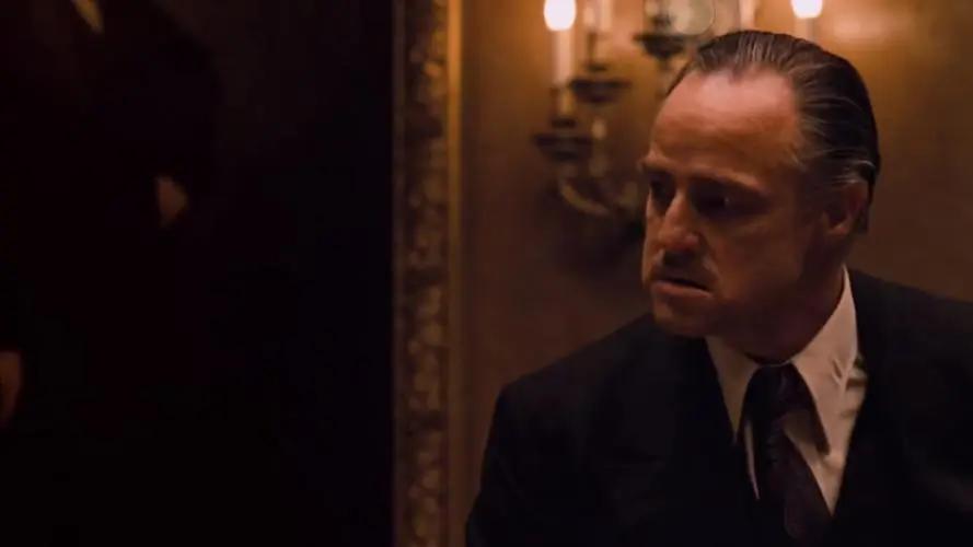 How does the dialogue in the movie "The Godfather" express the plot of ...