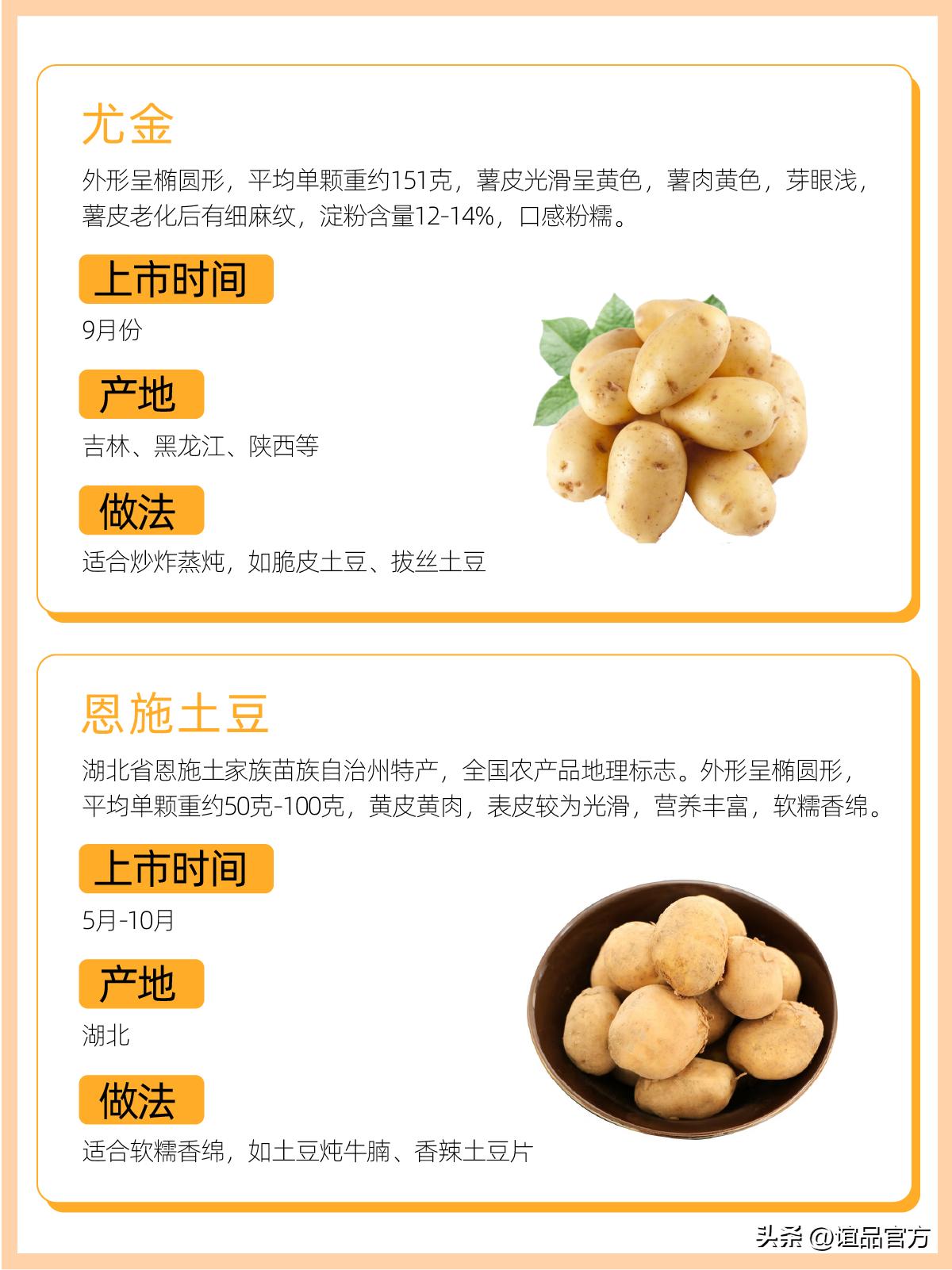 The difference and taste of common potatoes - iMedia