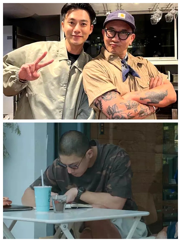 Gu Junye and Jiang Youbai have a rare group photo. Jiang Youbai's bald ...