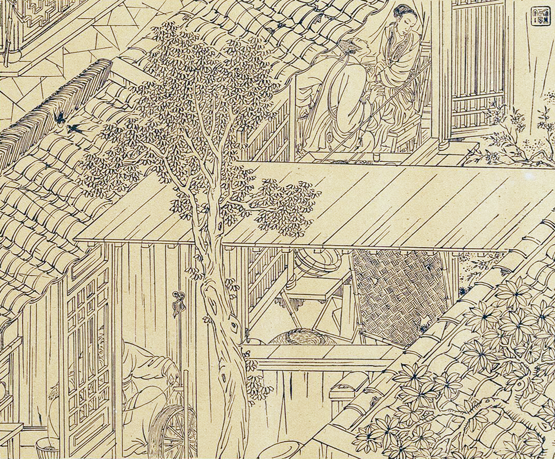 Using line drawing to draw classic literary masterpieces, Cao Han ...