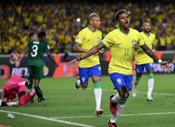 Brazil won the World Cup preliminaries. Neymar scored two goals and ...