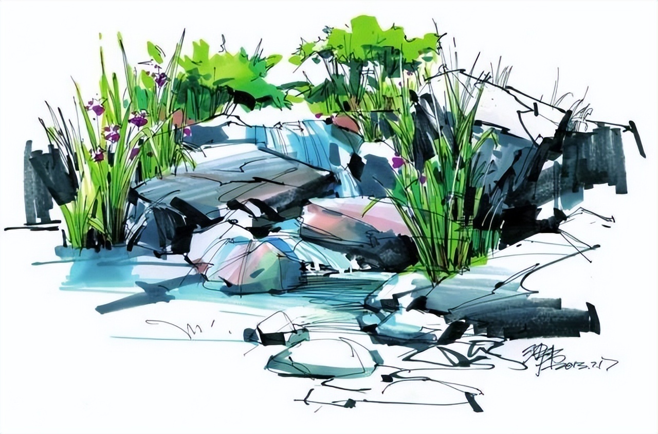 How to draw a landscape by hand?very detailed information - iNEWS