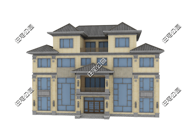 21 × 13 meters four-story new Chinese-style duplex villa - iNEWS