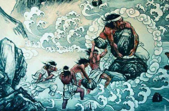 "Dayu Controlling the Flood" Three times he passed his house and did ...