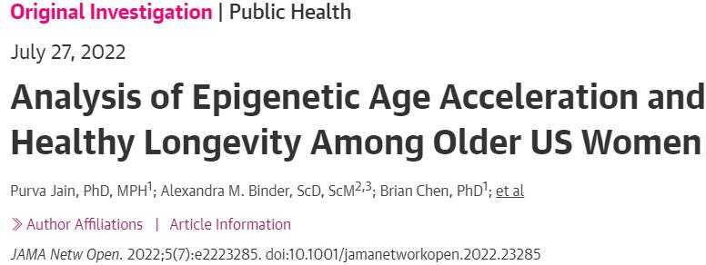 How to detect "real age"?This indicator reflects the speed of aging and ...