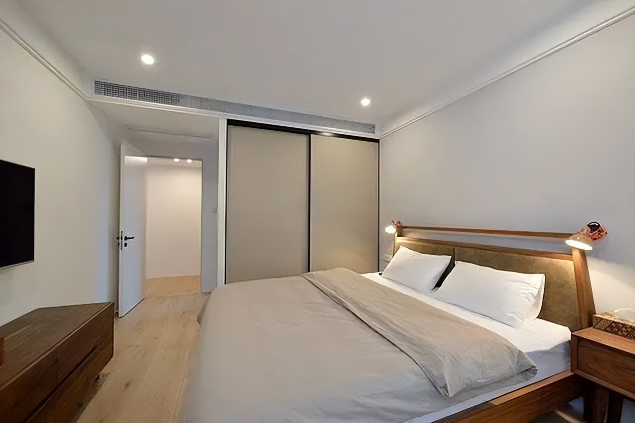 The 140-square-meter new home has minimalist decoration, the whole ...