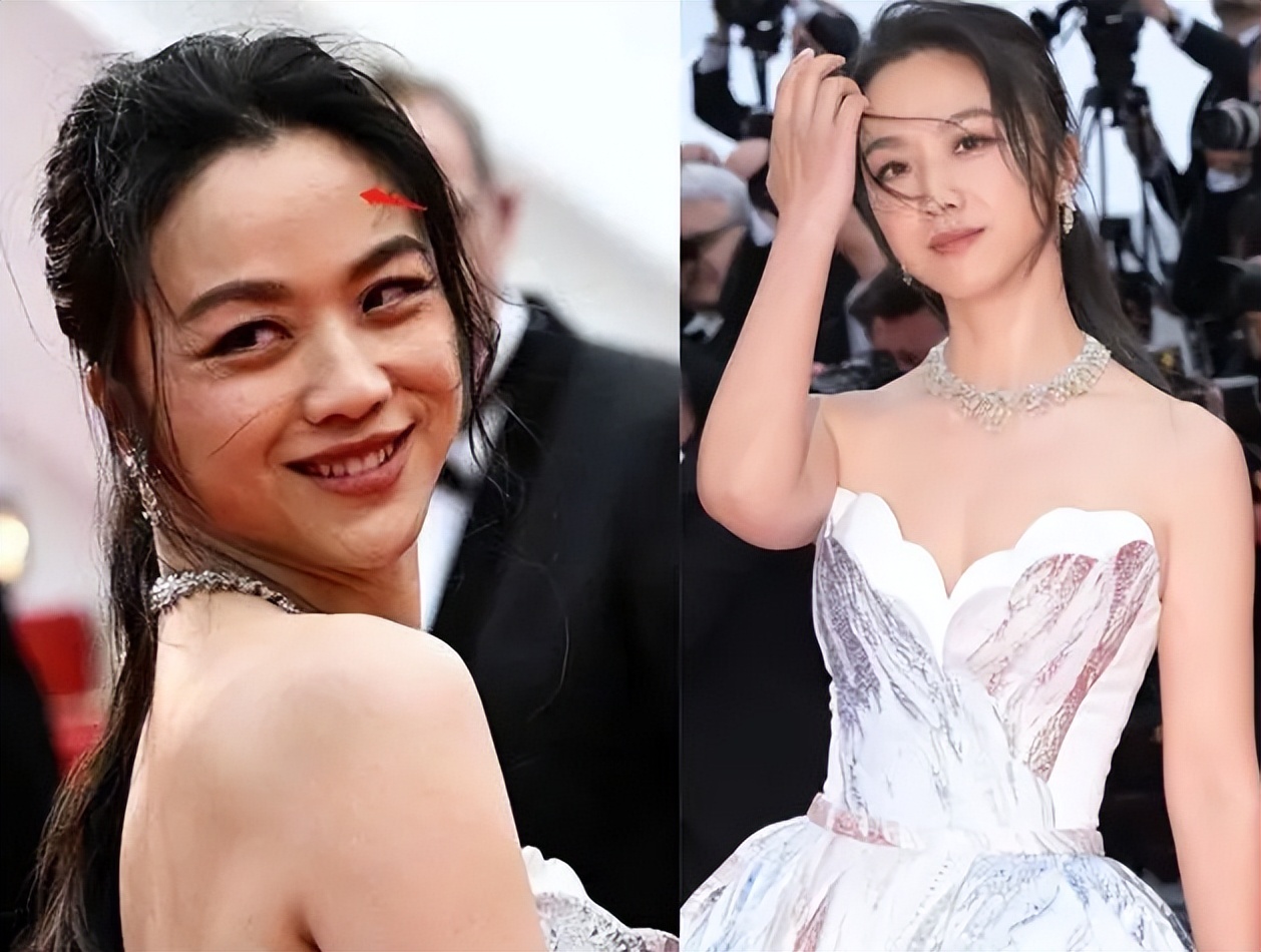 Tang Wei Cannes red carpet photo exposure! Wrinkles, acne, and dark ...