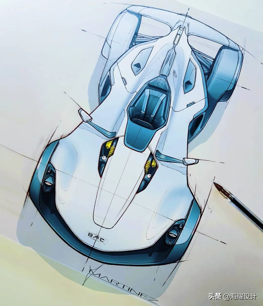 Bugatti-Rimac Designer: interior design sketch by designer Ignacio ...