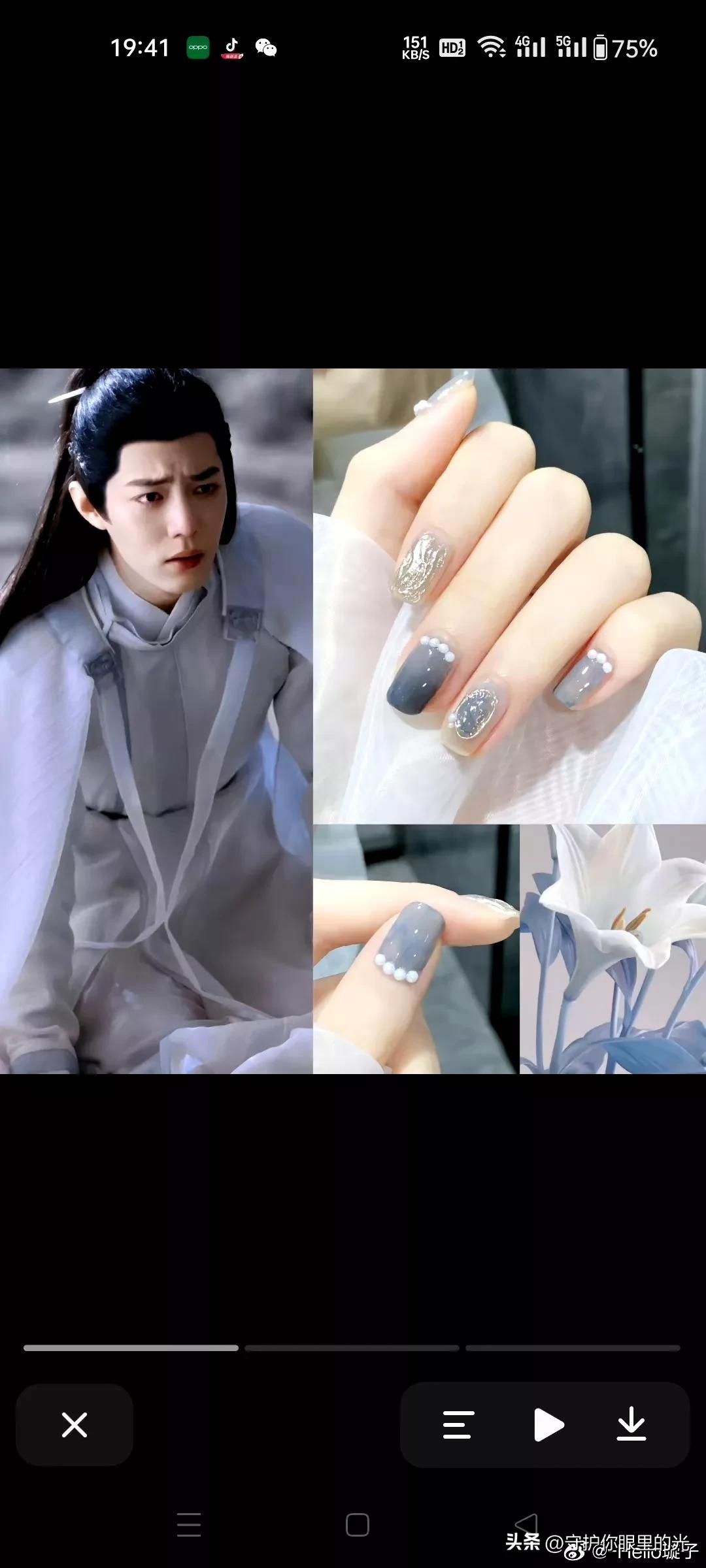 The manicure made by Miss Xia matches well with Xiao Zhan's "Jade Bone ...