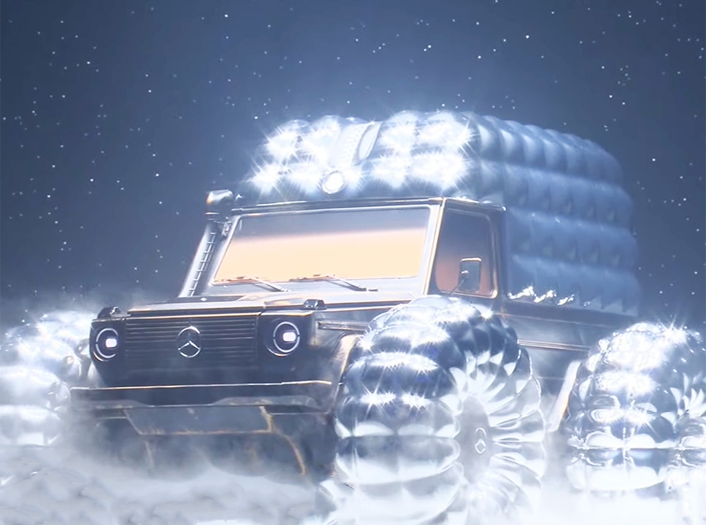 Mercedes-Benz X Moncler art car debut, art is eye-catching, longing for ...