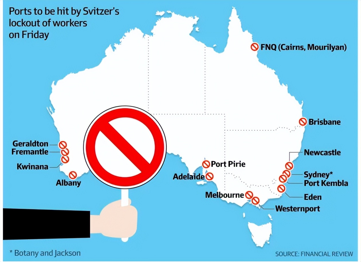 17 ports in Australia are "shutdown" indefinitely!Supply chain ...