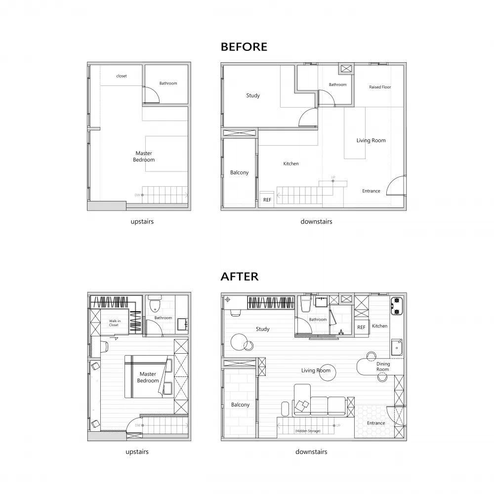 The cabinets are hidden on the ceiling and walls, and my 12-square ...