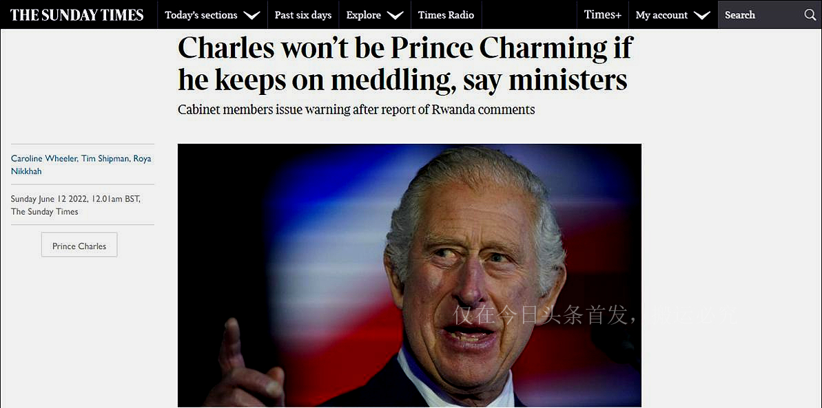 Cabinet minister warns Prince Charles to stay out of politics after ...
