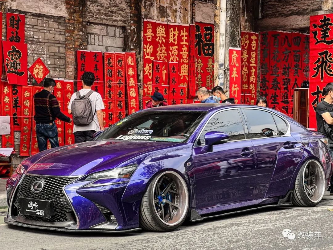 Wide body posture wind Lexus GS300, 8 pieces of 1087 can't stop my ...